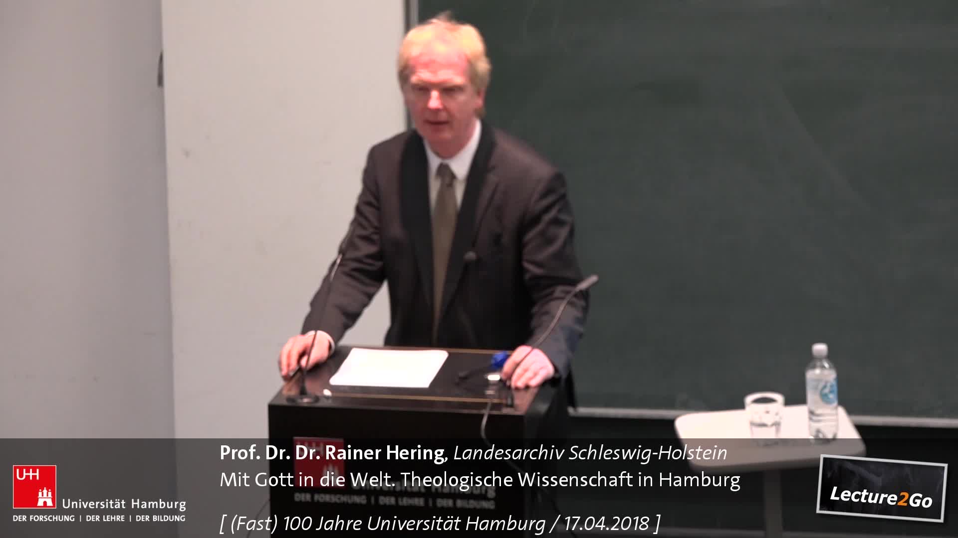 Mit Gott in die Welt. Theologische Wissenschaft in Hamburg - Prof. Dr ...