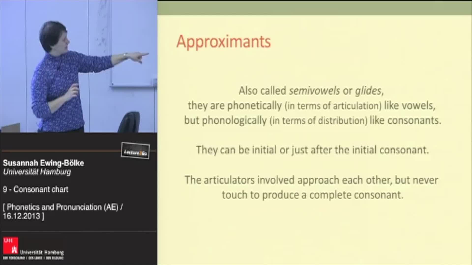 Consonants 3 – Typical problems: Approximants (Glides, Liquids ...
