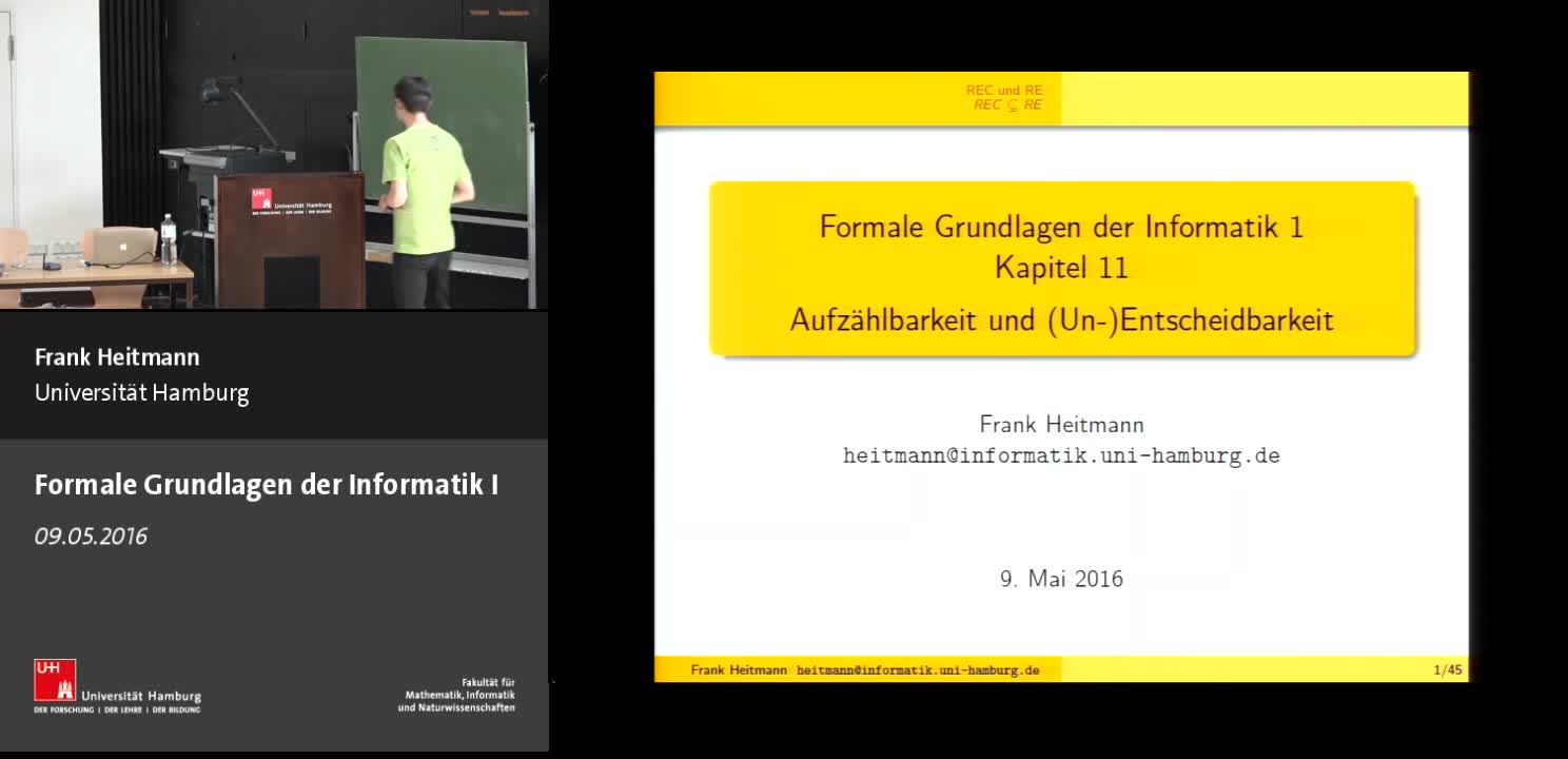 11 - Aufzählbarkeit und (Un-)Entscheidbarkeit - Dr. Frank Heitmann ...