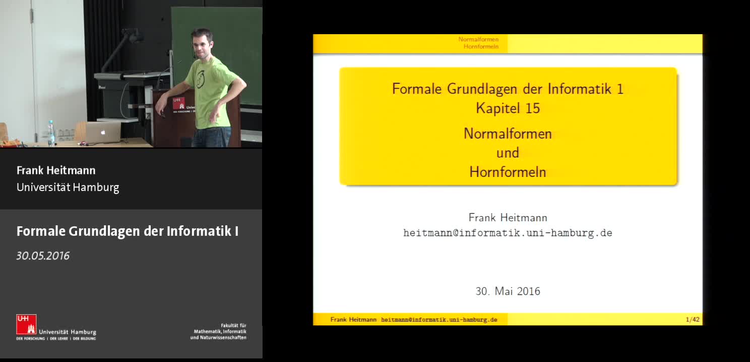 15 - Normalformen und Hornformeln - Dr. Frank Heitmann - Universität ...