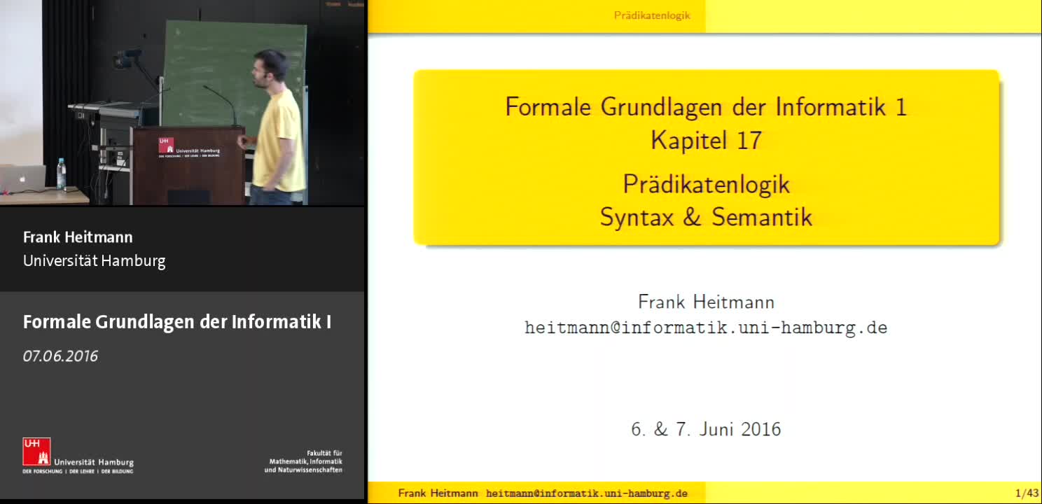 18 - Prädikatenlogik Syntax & Semantik Teil 2 - Dr. Frank Heitmann ...